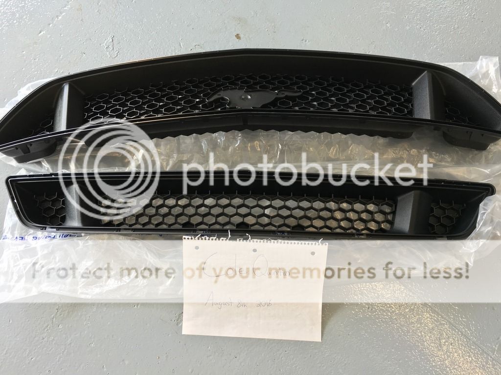 STOCK takeoff 2016 GT Grilles- Upper and Lower | 2015+ S550 Mustang ...